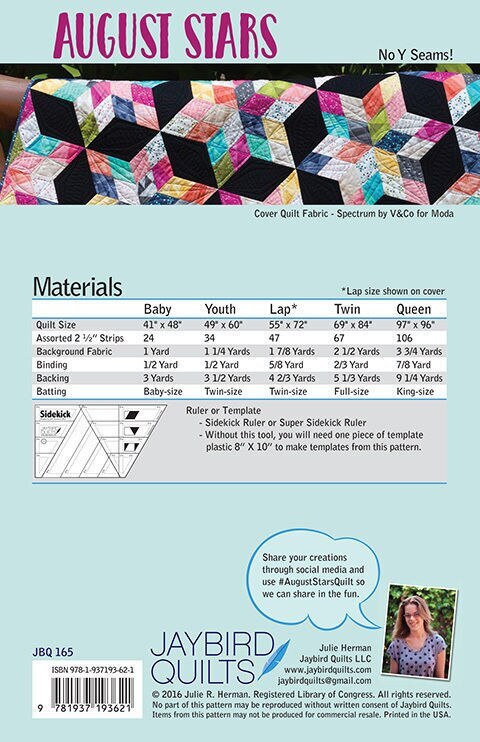 Jaybird Quilts - August Stars Quilt Pattern