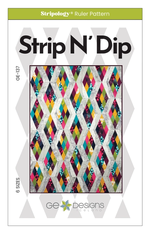 Strip N’ Dip Quilt Pattern by Gudrun Erla | Scrappy 2.5″ Strip Quilt Pattern