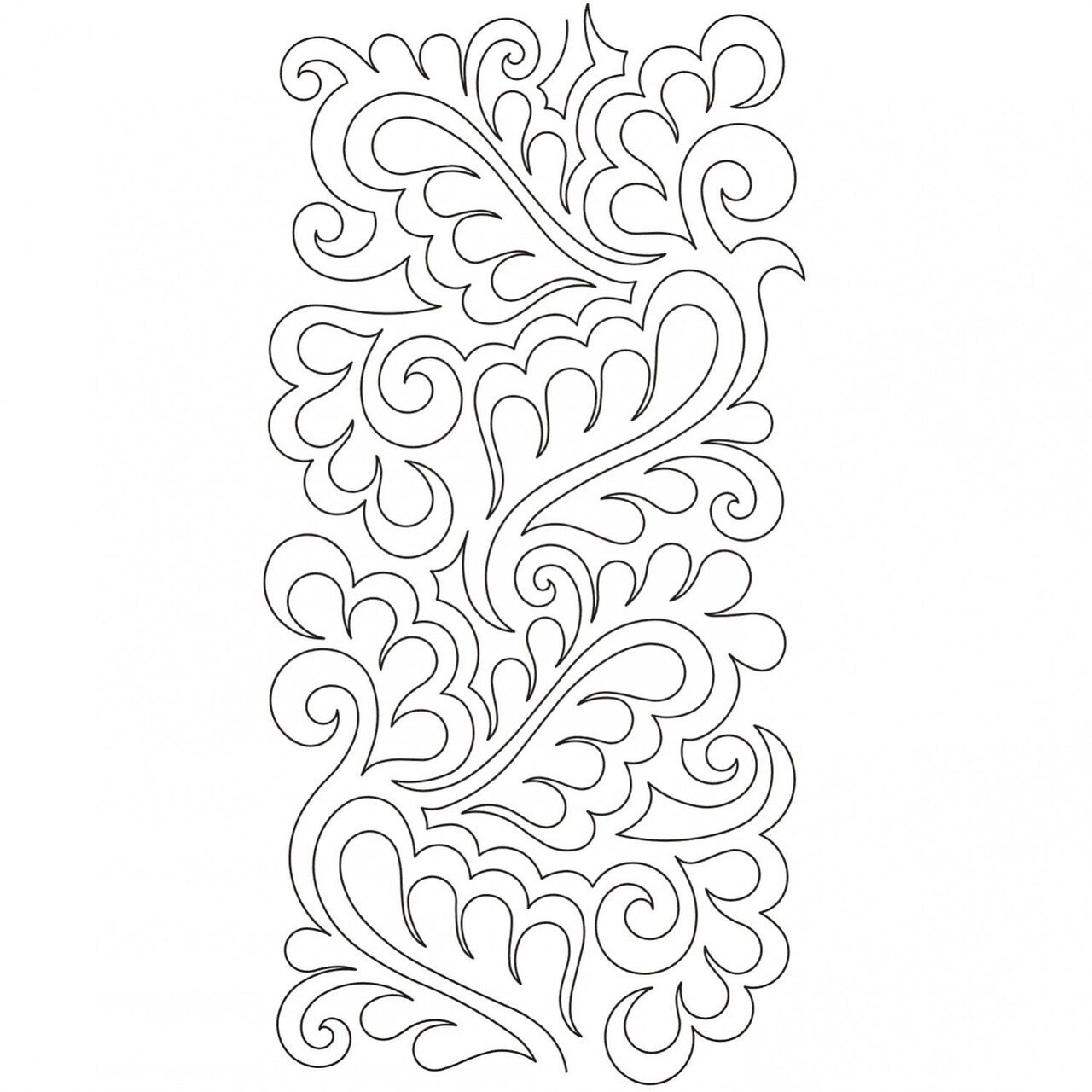 10in Feather Meander Stencil