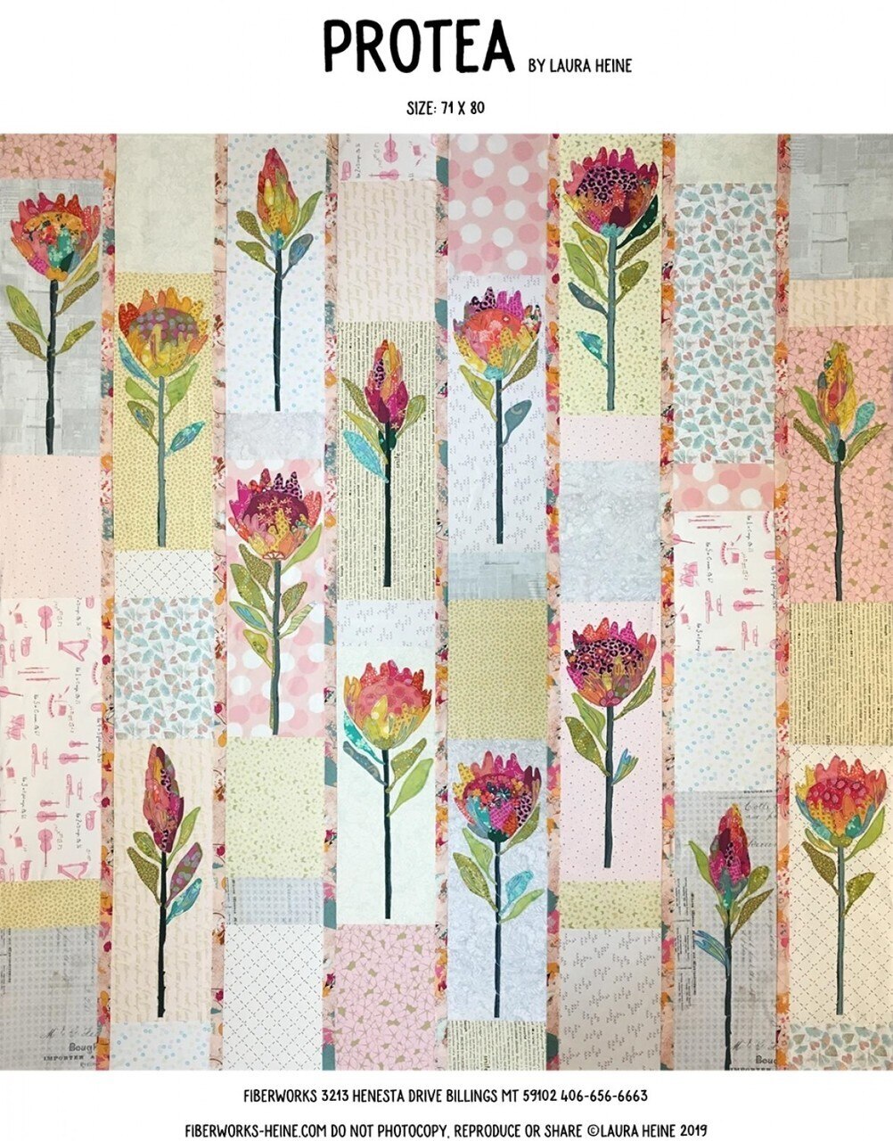 Laura Heine - Protea Collage Pattern