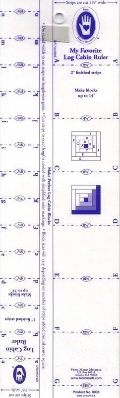 Marti Michell - My Favourite Log Cabin Ruler - 1" & 2"