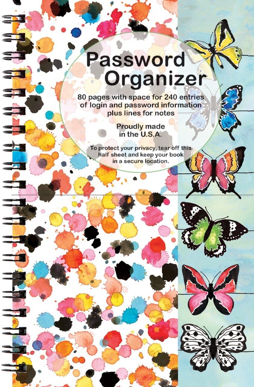 Password Organiser Book - BUTTERFLY