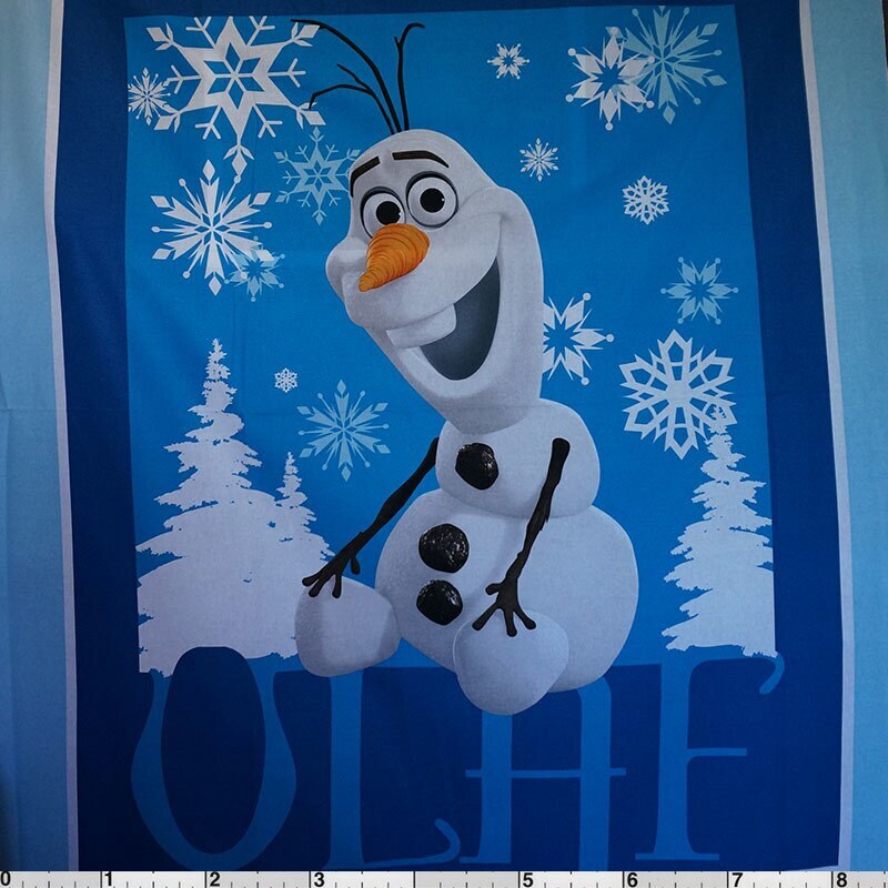 Frozen Sisters Skating - Olaf Panel Quilting/Patchwork Fabric